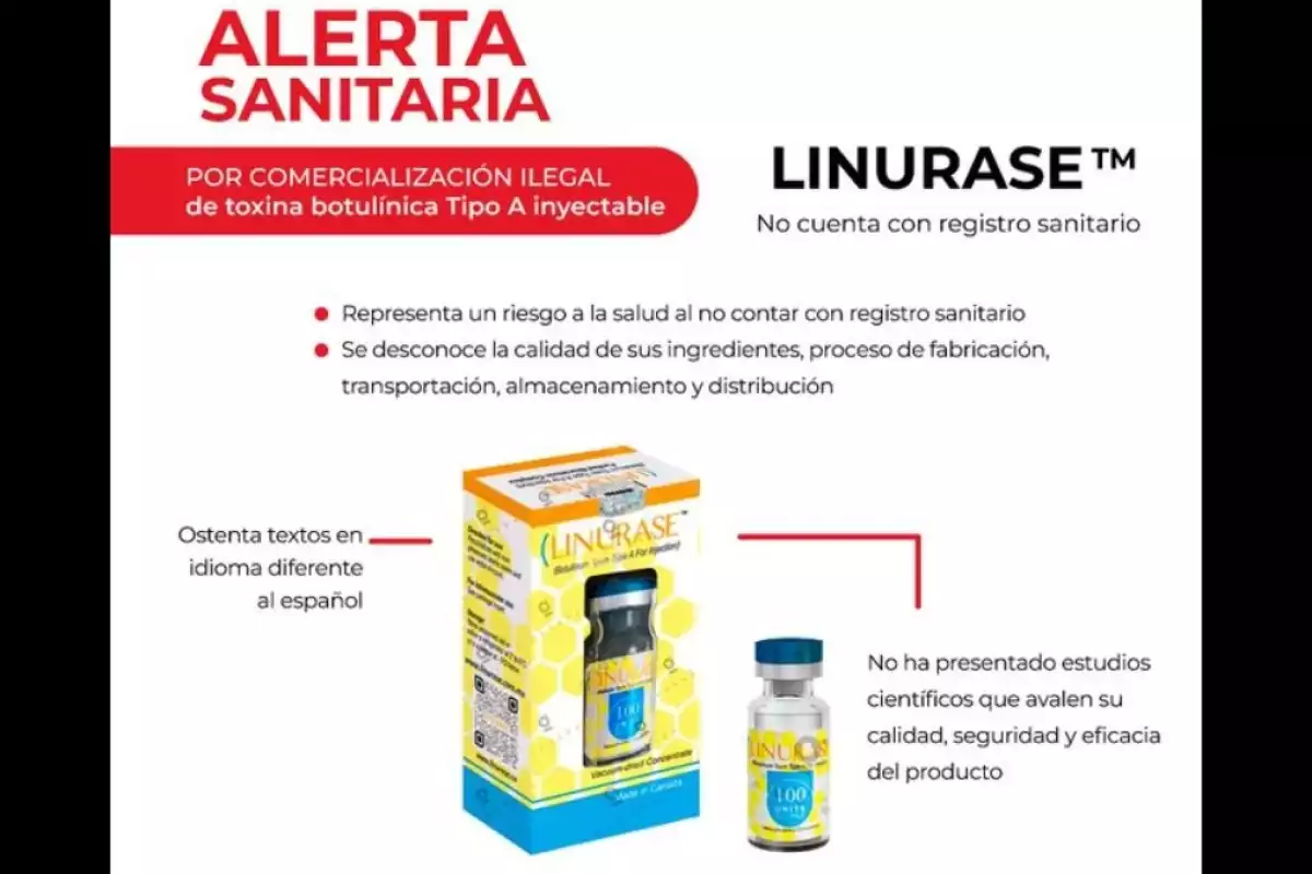 Alerta Cofepris por venta ilegal de toxina botulínica Linurase - PorEsto