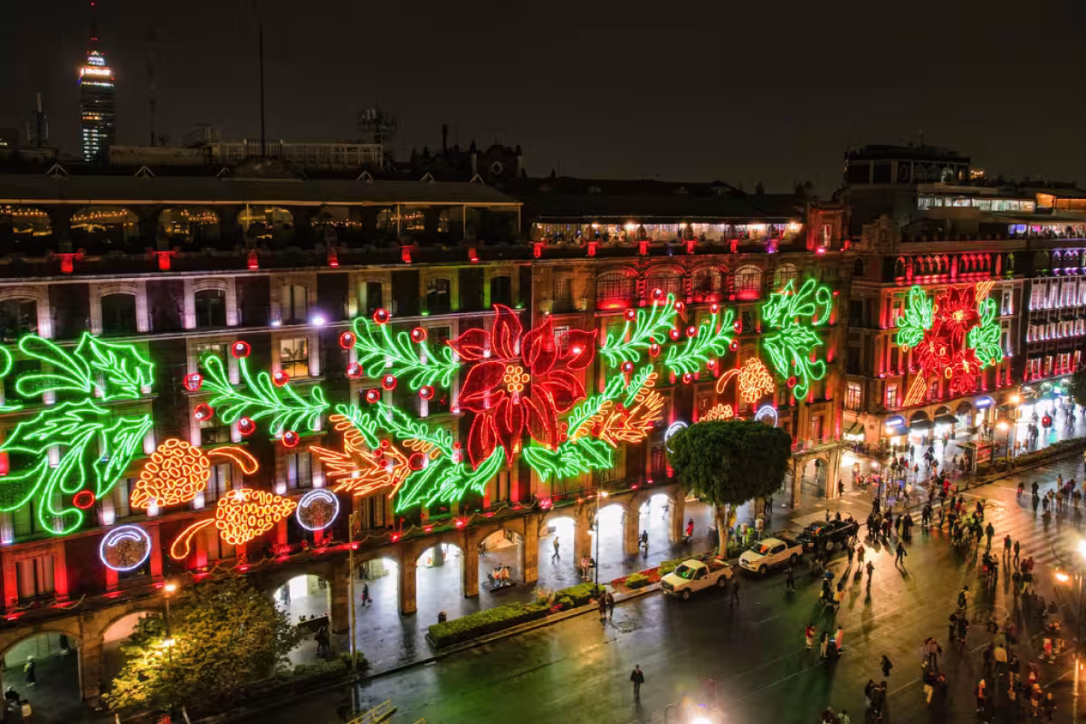 Llega la navidad al Zócalo: Así se ve la decoración en el corazón de la ...