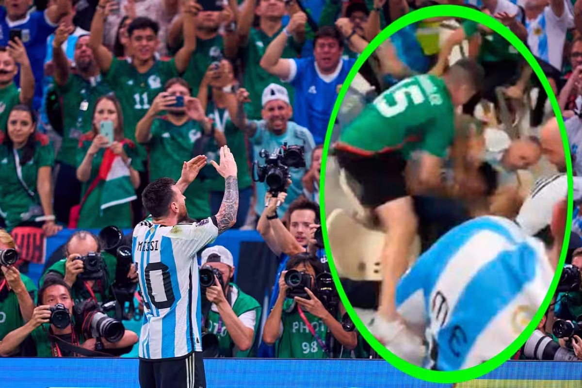 Así salió golpeado el argentino que inició bronca en la grada con ...