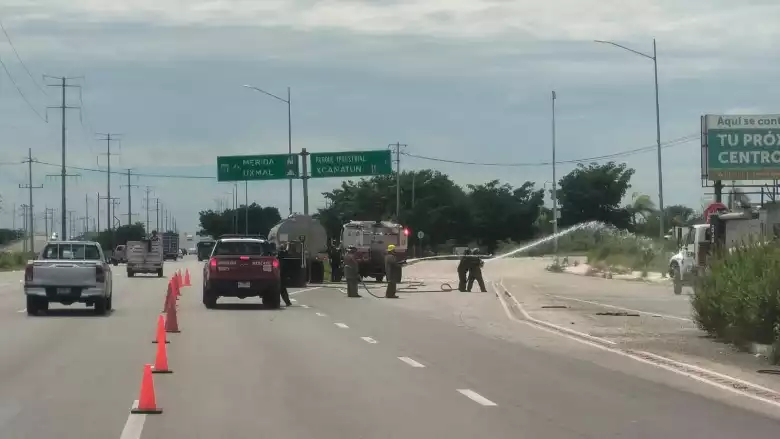 Fuga de gas en la carretera Mérida Progreso moviliza a cuerpos de emergencia - PorEsto