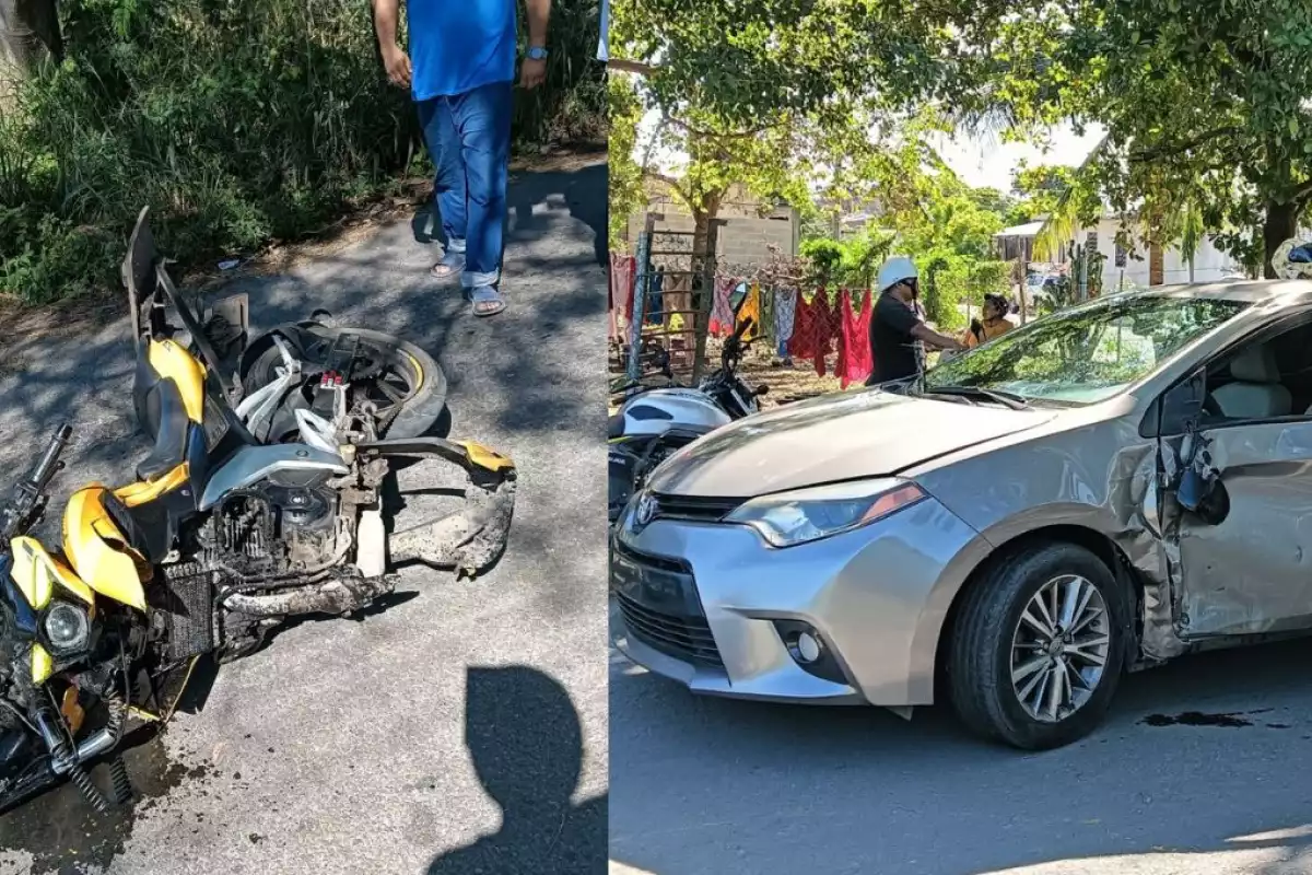 Motociclista y conductor de vehículo particular protagonizan fuerte ...