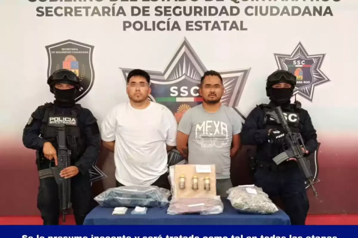 Detienen a cuatro sujetos por posesión de drogas y explosivos en ...