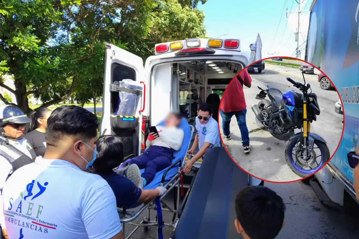 Ciclista, “biker" y chofer de combi protagonizan accidente en la ...